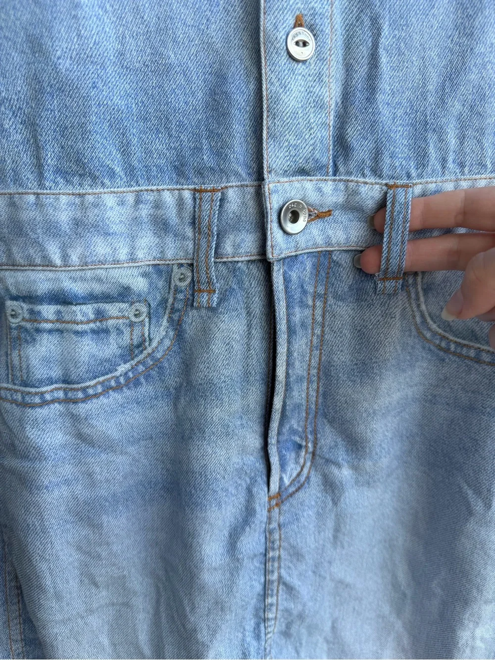 rag & bone | Dresses | Rag Bone Miramar Liquid Light Wash Faux Denim ...